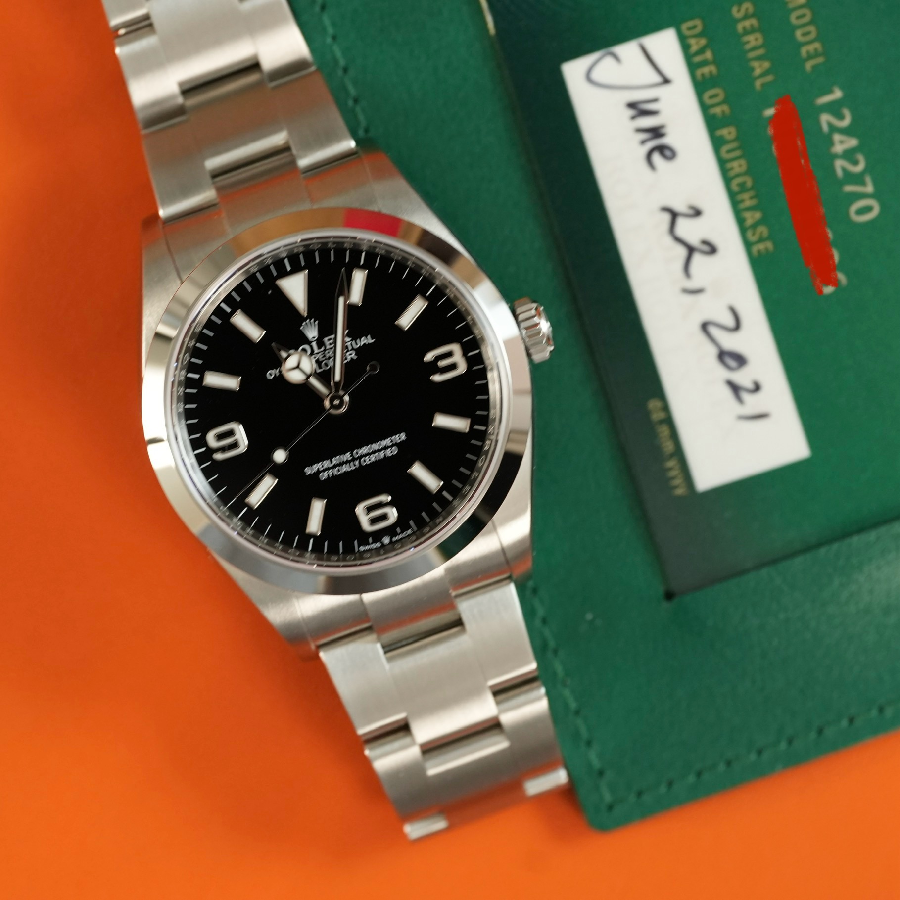2021 Rolex Explorer 124270 Wrist watch